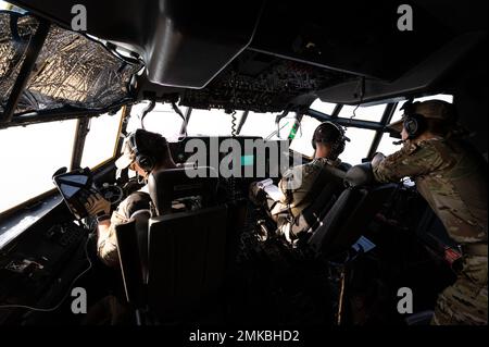A U.S. Air Force HC-130J Combat King II, assigned to the 79th Rescue ...