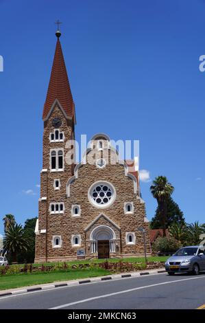 A German inspired church with a tall steeple and window details Stock ...