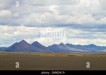 Desolate landscape along central highlands of Iceland. Iceland panorama ...