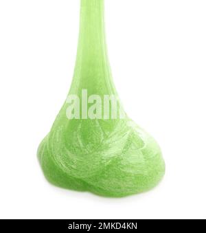 Green slime isolated on white. Antistress toy Stock Photo - Alamy