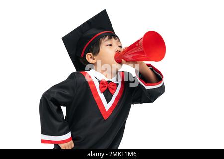 With the boy of doctorial hat Stock Photo - Alamy