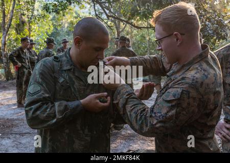 U.S. Marine Corps Cpl. Eli Smith, a squad leader with Lima Company, 3rd Battalion, 25th Marine ...