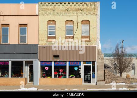 Polo, Illinois - United States - January 24th, 2023: Exterior of old ...