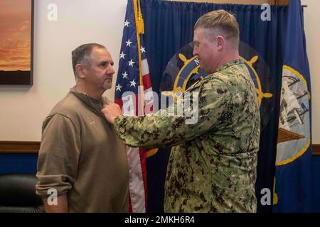 GREAT LAKES, Il. (Sept. 9, 2022) Capt. Jason Williamson, right, Naval ...
