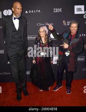 Kareem Abdul-Jabbar, left, and Chick Corea arrive at the Pre-Grammy ...