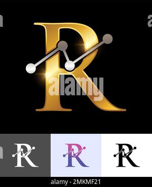 T Letter Logo Monogram with Gold Golden Lines and Minimalist Design ...