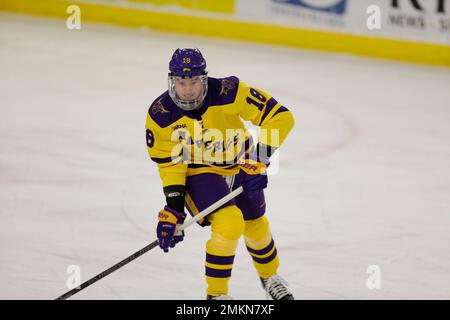 Minnesota State's Ian Scheid (18) battles Providence's Tyce Thompson ...