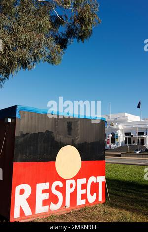 The Aboriginal Tent Embassy in Canberra, Australia Stock Photo - Alamy