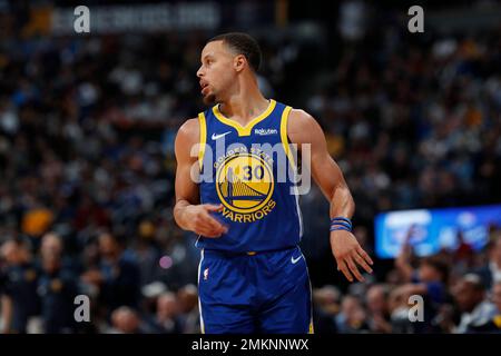 Golden State Warriors guard Stephen Curry displays his 'wingspan ...