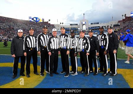 Officials pose for a picture before the NFC Championship NFL football ...