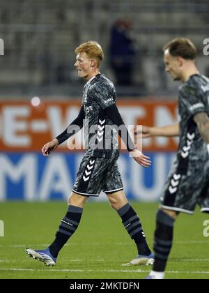 EMMEN - (lr) Julius Dirksen of FC Emmen, Lazaros Lamprou of Excelsior ...