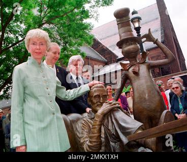 Audrey Geisel, widow of Dr. Seuss creator Theodor Geisel, poses at her ...