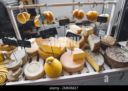 traditional Ukrainian cheese of various varieties Stock Photo - Alamy