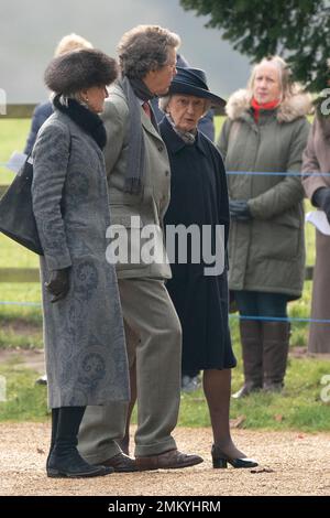Lady Susan Hussey arrives to attend a church service with King Charles ...