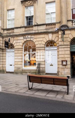 Mulberry brand fashion and retail store shop exterior in New Bond ...