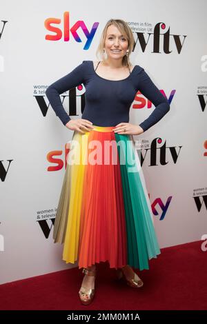 Kate Quilton poses for photographers upon arrival at the Women in Film ...