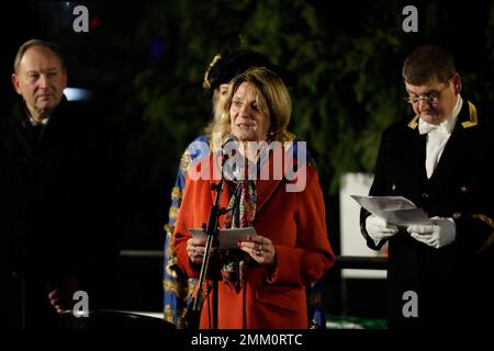The Norwegian Ambassador to Britain Mona Juul, right, and her husband ...