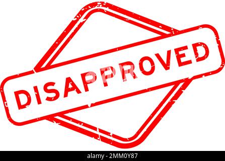 Grunge red disapproved word rubber seal stamp on white background Stock ...