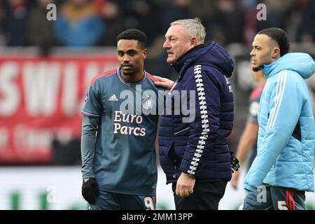 ENSCHEDE - (lr) Danilo of Feyenoord, FC Twente coach Ron Jans ...