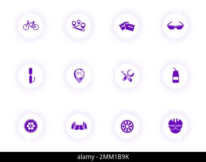 Road Sign Set icons set purple Stock Vector Image & Art - Alamy