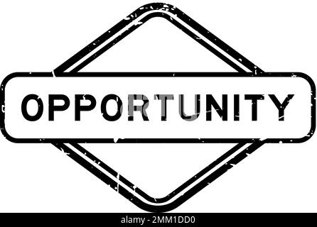 Grunge black opportunity word rubber seal stamp on white background ...