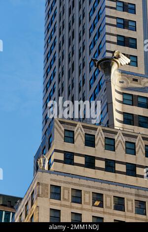 NYC: Chrysler Building’s stainless steel winged hood ornaments and ...