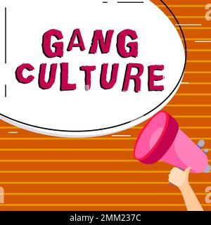 Handwriting text Gang Culture. Business idea particular organization of ...
