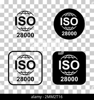 Iso 28000 icon. Security Management Systems. Standard quality symbol ...