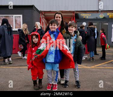 Fans arrive before the Emirates FA Cup third round match at Pride Park ...