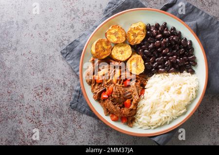 Pabellon Criollo Venezuela's national dish with shredded beef, rice ...