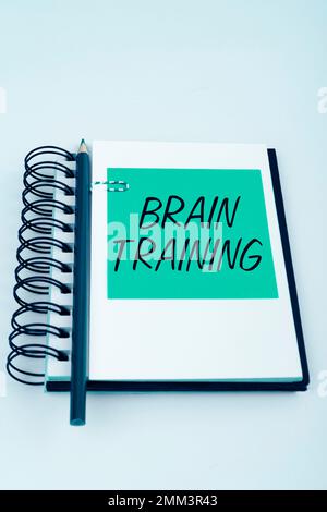 Inspiration showing sign Brain Training. Internet Concept mental ...