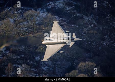 RAF Typhoon (Eurofighter) callsign "Razor 021" on a low level training ...