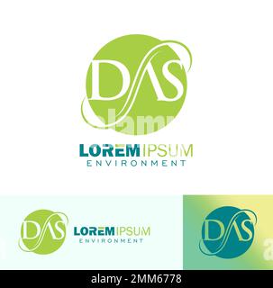 vector illustration set of DAS monogram logo sign Stock Vector Image ...