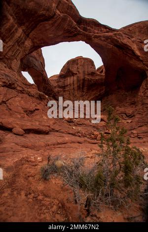 Double Arch is one of thousands of arches inside Arches National Park ...