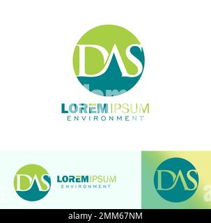 vector illustration set of DAS monogram logo sign Stock Vector Image ...
