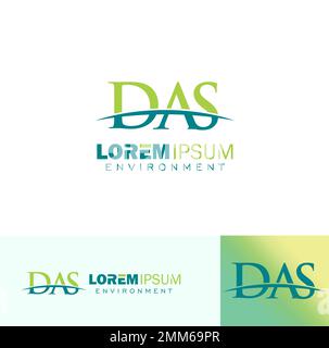 vector illustration set of DAS monogram logo sign Stock Vector Image ...