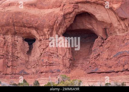 Double Arch is one of thousands of arches inside Arches National Park ...