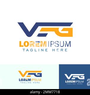 A vector Illustration set of VFG Monogram Initial Logo Sign Stock ...