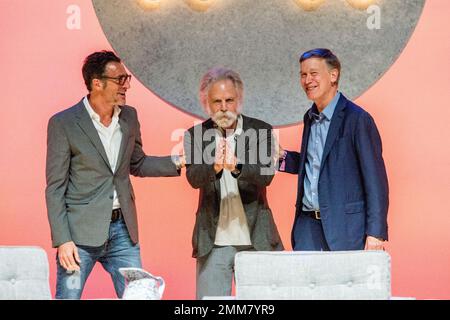 Bernie Cahill, from left, Bob Weir and Colorado Govenor John ...
