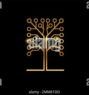Golden Tree Symbol Logo Sign Stock Vector Image & Art - Alamy