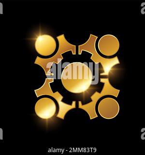 Golden Coaching People Symbol Logo Sign Stock Vector Image & Art - Alamy