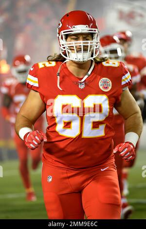 Kansas City Chiefs center Austin Reiter (62) during introductions ...