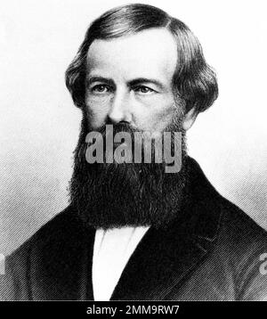 Elisha Graves Otis (1811-1861), demonstrating his patent safety lift at ...