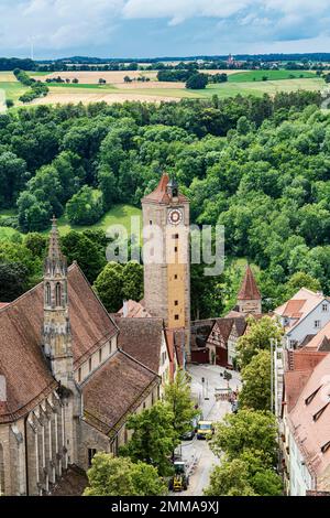 Rothenburg ob der Tauber aerial panoramic view. Rothenburg ob der ...