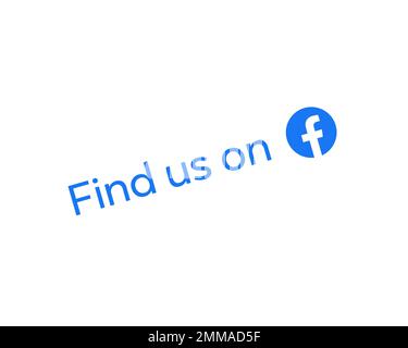 Facebook Find us on Facebook, rotated, black background, logo, brand ...