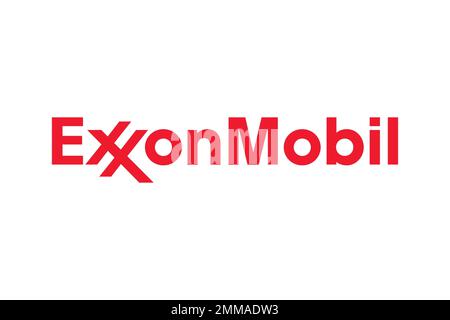 ExxonMobil, Logo, White background Stock Photo - Alamy