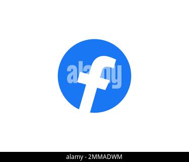 Facebook, Rotated, White background, Logo, Brand name Stock Photo - Alamy