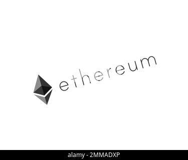 Ethereum Landscape Black, White Background, Logo, Brand Name Stock ...
