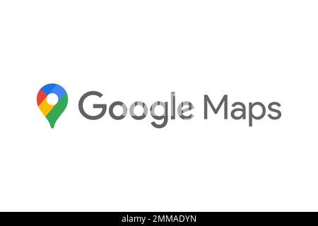 Google Maps, Logo, White background Stock Photo - Alamy