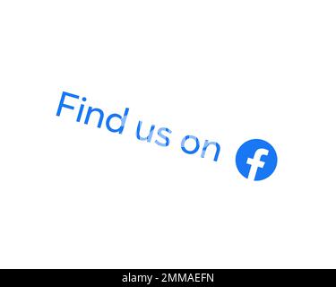 Facebook Find us on Facebook, White background, Logo, Brand name Stock ...